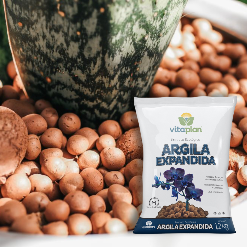 Argila Expandida Média Vitaplan 1,2kg - AgroJardim